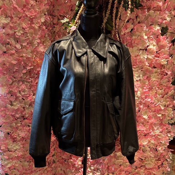 Cooper | Jackets & Coats | Cooper Type A2 Black Leather Bomber Jacket ...